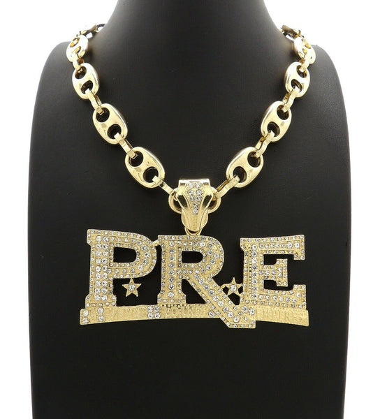 Hip Hop Iced out Young Dolph PRE Pendant & 20" 24" 30" Marina Chain Ne