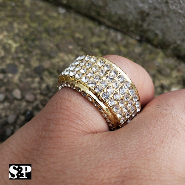 Hip Hop Men's Rapper's Lab Diamond Full Iced Bling Migos Pinky Ring SI