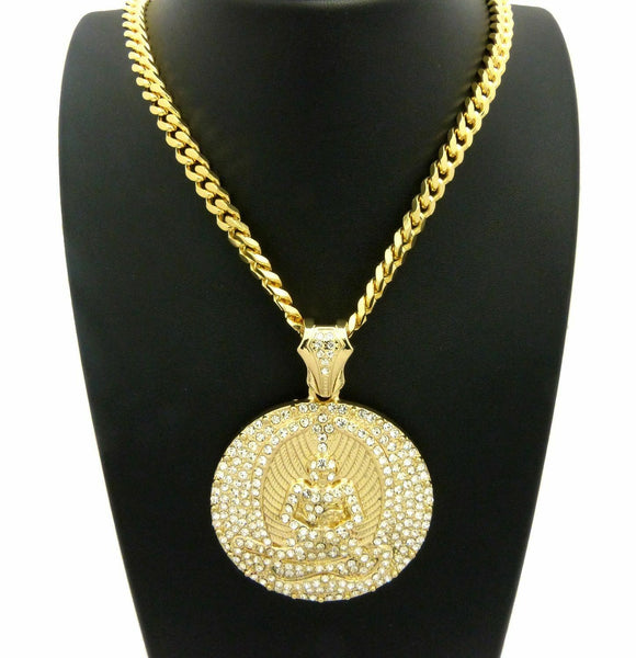 NEW ICED OUT 2PAC EUPHANASIA PENDANT W/ 6MM 30" BOX CUBAN CHAIN HIP HO